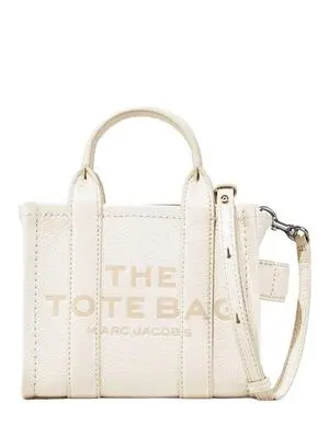 Marc Jacobs Leather Crossbody Tote - Cotton/silver