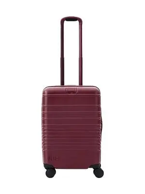 BEIS The Carry-On Roller Suitcase Burgundy
