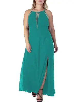 STANDARDS & PRACTICES Standards & Practices Lace Detail Maxi Dress Hunter Green