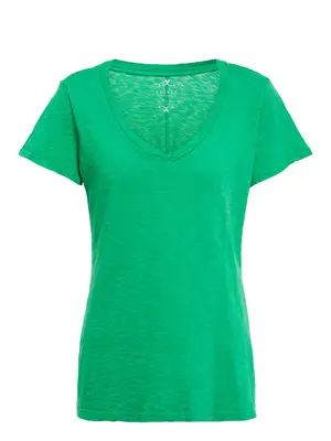 Velvet By Graham & Spencer Lilith Cotton Jersey T-shirt - Green