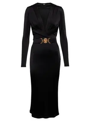 Versace Medusa Biggie Hooded Midi Dress - Black