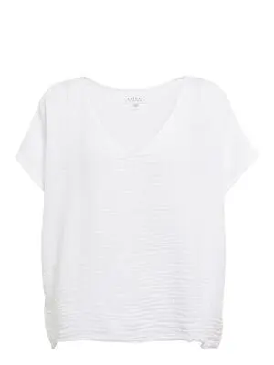 Velvet By Graham & Spencer Elsa Cotton Gauze Top - White
