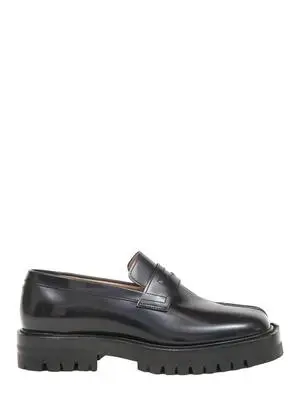 MAISON MARGIELA Tabi Leather Loafers - Black