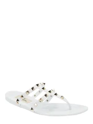 Valentino Garavani Rockstud Jelly Sandal White