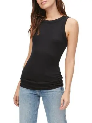 Michael Stars Halley Ruched Tank - Black