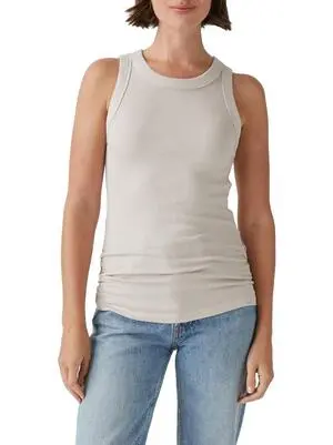 Michael Stars Halley Ruched Tank - Cement
