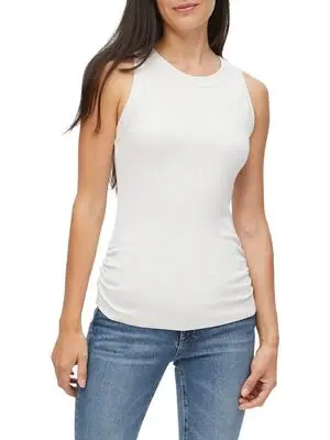 Michael Stars Halley Ruched Tank - Chalk