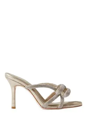 LOEFFLER RANDALL Margi Crystal-embellished Mules - Gold