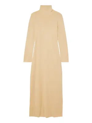 THE ROW Alicho Stretch-jersey Turtleneck Maxi Dress - Cream