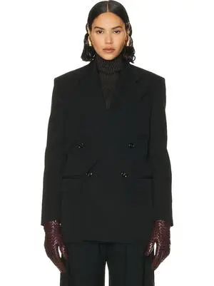 Bottega Veneta Oversized Double Breasted Blazer - Black