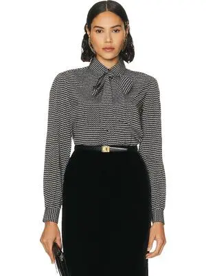 Saint Laurent Blouse - Noir Craie
