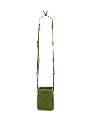 Bottega Veneta Mini Crossbody Bucket - Avocado & Gold