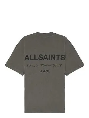 ALLSAINTS Allsaints Underground Short Sleeve Crew In Grey. Pipe Grey
