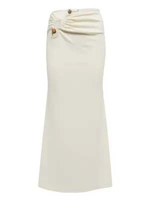 Christopher Esber Christopher Esber Distort Cutout Midi Skirt White