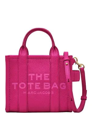 Marc Jacobs Leather Crossbody Tote - Lipstick Pink