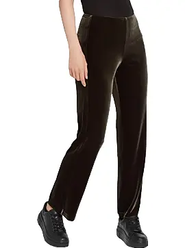 Lyssé Lysse Velvet Straight-Leg Trousers Garden Green