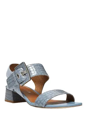 DONALD PLINER Donald Pliner Ankle Strap Mid Heel Sandals Denim