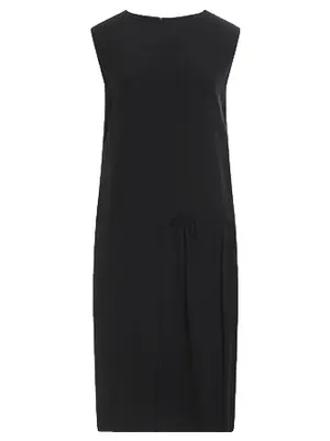 FERRAGAMO FERRAGAMO Silk Midi Dress Black