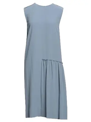 FERRAGAMO FERRAGAMO Silk Midi Dress Blue