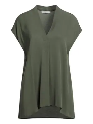 Beatrice B BEATRICE .B Jacquard Woven Top Military Green
