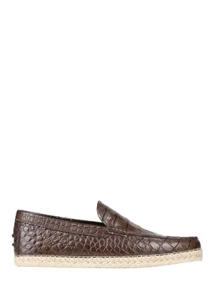 TOD'S Espadrilles In Calfskin - Brown
