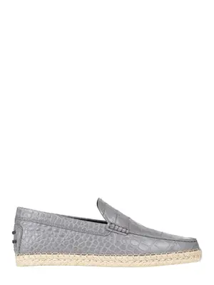TOD'S Espadrilles In Calfskin - Grey
