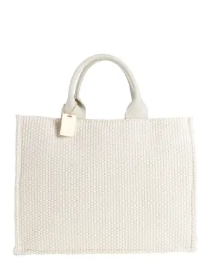 MARC ELLIS Textile And Leather Tote Beige