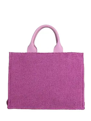 MARC ELLIS Textile And Leather Tote Purple