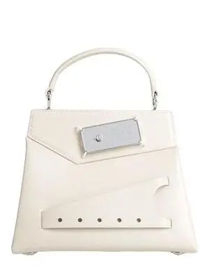 MAISON MARGIELA MAISON MARGIELA Handbag In Light Cow Leather With Appliqués Grey