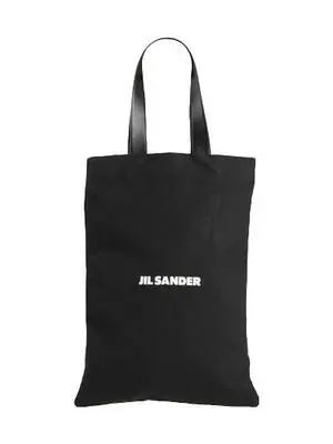 JIL SANDER Textile And Leather Shopper - Black