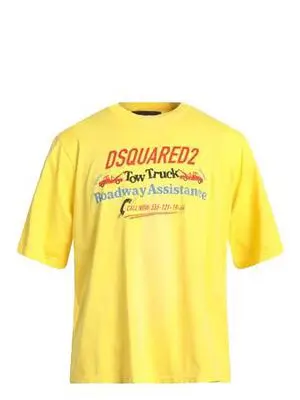 Dsquared2 Man T-shirt Yellow Size Xl Cotton Yellow