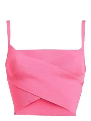 MSGM MSGM Knit Crop Top Pink