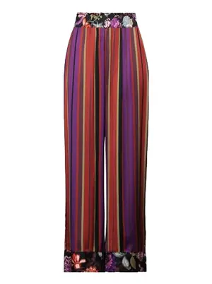 ANGELA MELE MILANO ANGELA MELE MILANO Floral Striped Pants Purple