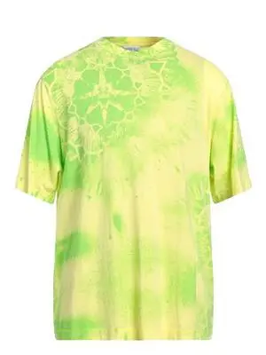 MARCELO BURLON COUNTY OF MILAN Man T-shirt Lime Green Size Xs Cotton, Polyester Green