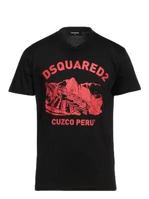 Dsquared2 Man T-shirt Black Size S Cotton Black