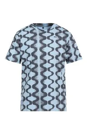 ALEXANDER MCQUEEN Man T-shirt Sky Blue Size S Cotton, Polyester
