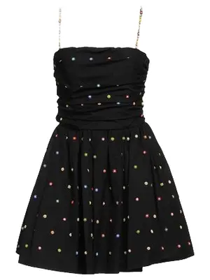 MSGM Floral-Print Flared Mini Dress
