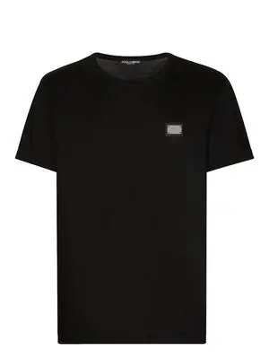 Dolce & Gabbana Logo-tag Cotton T-shirt - Black