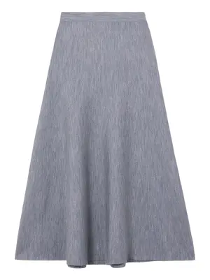 Gabriela Hearst Freddie Midi Skirt - Gray