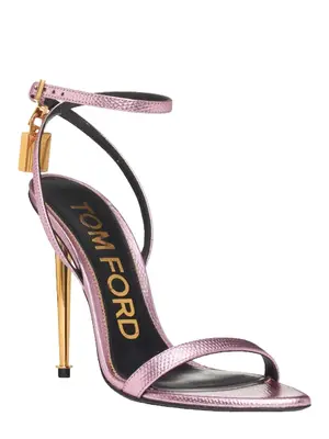 TOM FORD TOM FORD Padlock Naked Metallic Sandal Light Pink