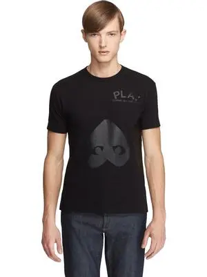 Play Comme Des Garcon Inverted Heart Print T-shirt - Black