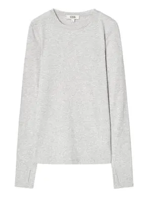 Cos Slim Lightweight Long-Sleeved Top Grey