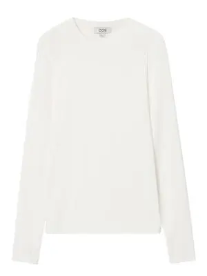 Cos Slim Lightweight Long-sleeved Top - White