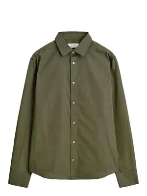Cos Tailored Cotton Shirt Green