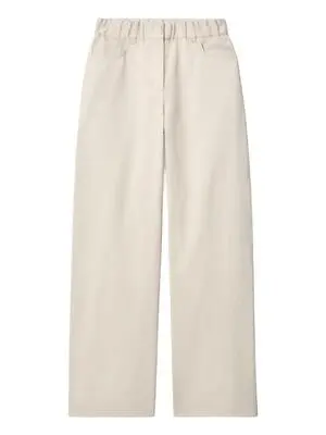 Cos Wide-leg Cotton Pants - Light Beige