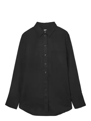 Cos COS Oversized Linen Shirt Black