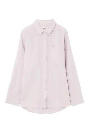 Cos COS Oversized Linen Shirt Purple