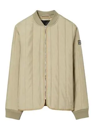 Tory Burch Quilted Nylon Jacket - Taupe Gray
