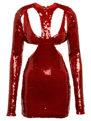 LAQUAN SMITH Sequined Minidress - Red