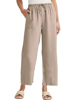 Splendid Angie Crop Wide Leg Pants - Fawn